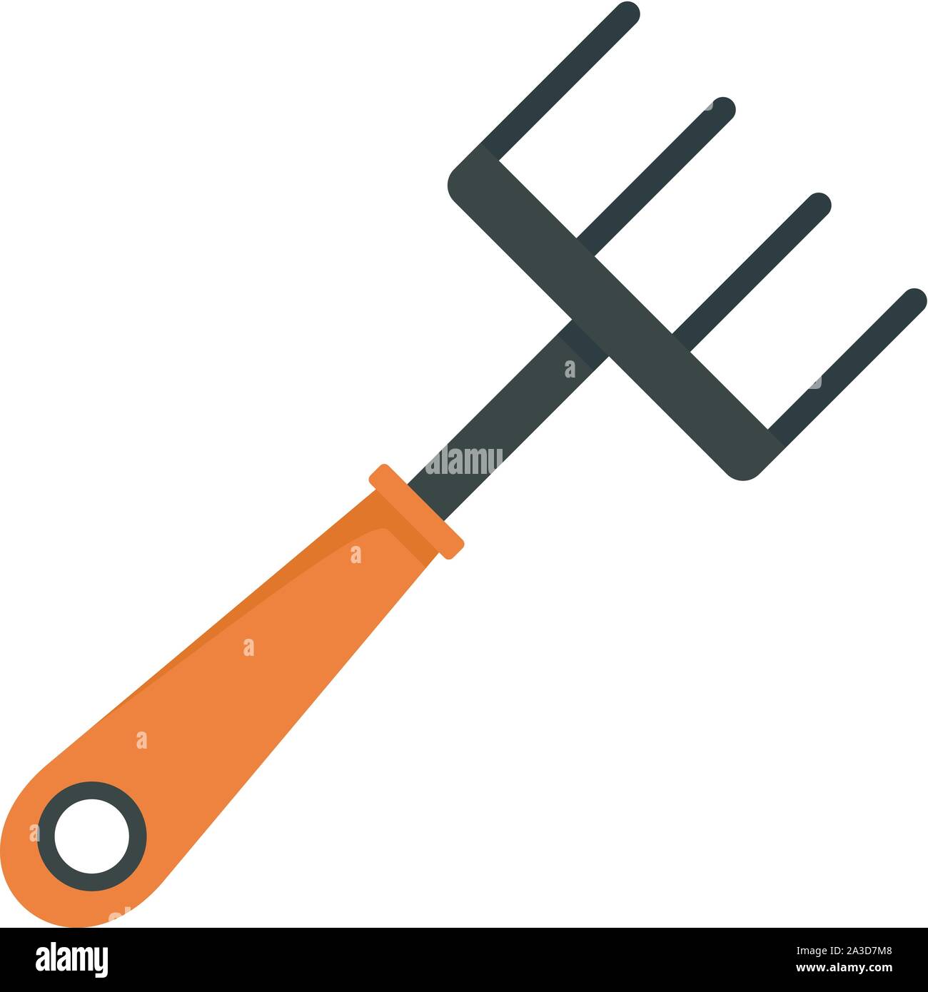 Hand rake icon. Flat illustration of hand rake vector icon for web ...