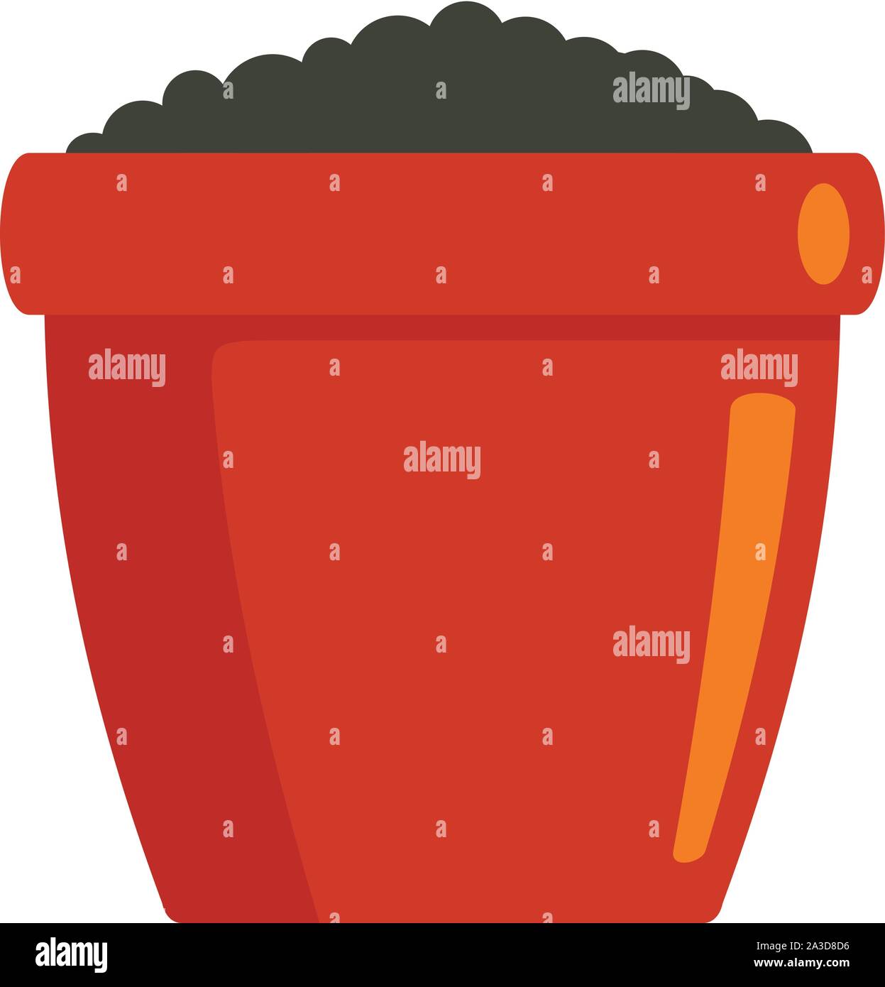 Ground pot icon. Flat illustration of ground pot vector icon for web ...