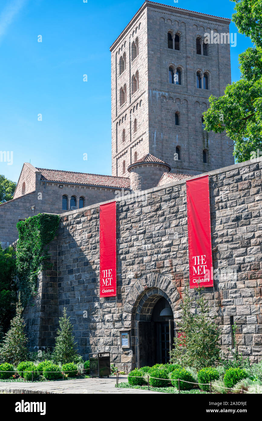 New York, New York - September 30, 2018: Entrance to the Met Cloisters ...