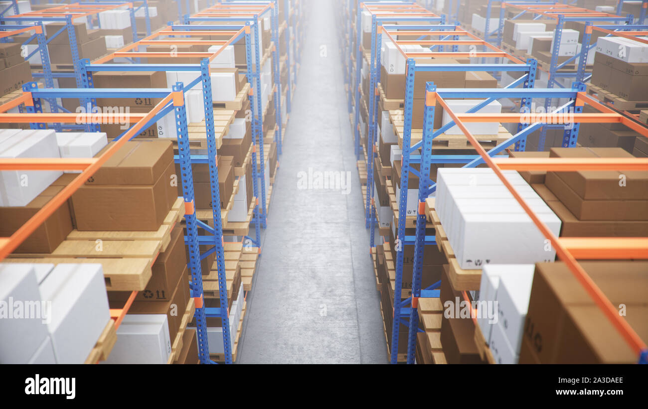 Empty warehouse racks hi-res stock photography and images - Alamy