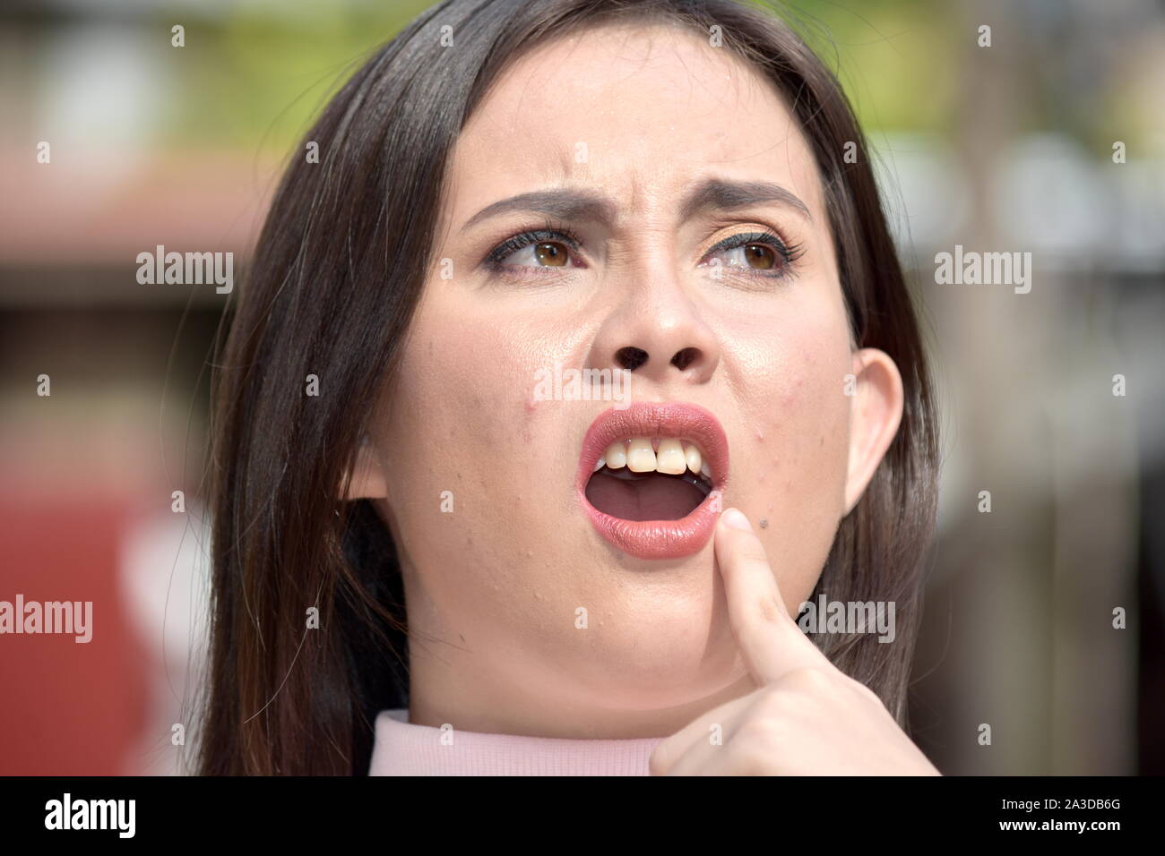 An A Female With Toothache Stock Photo - Alamy