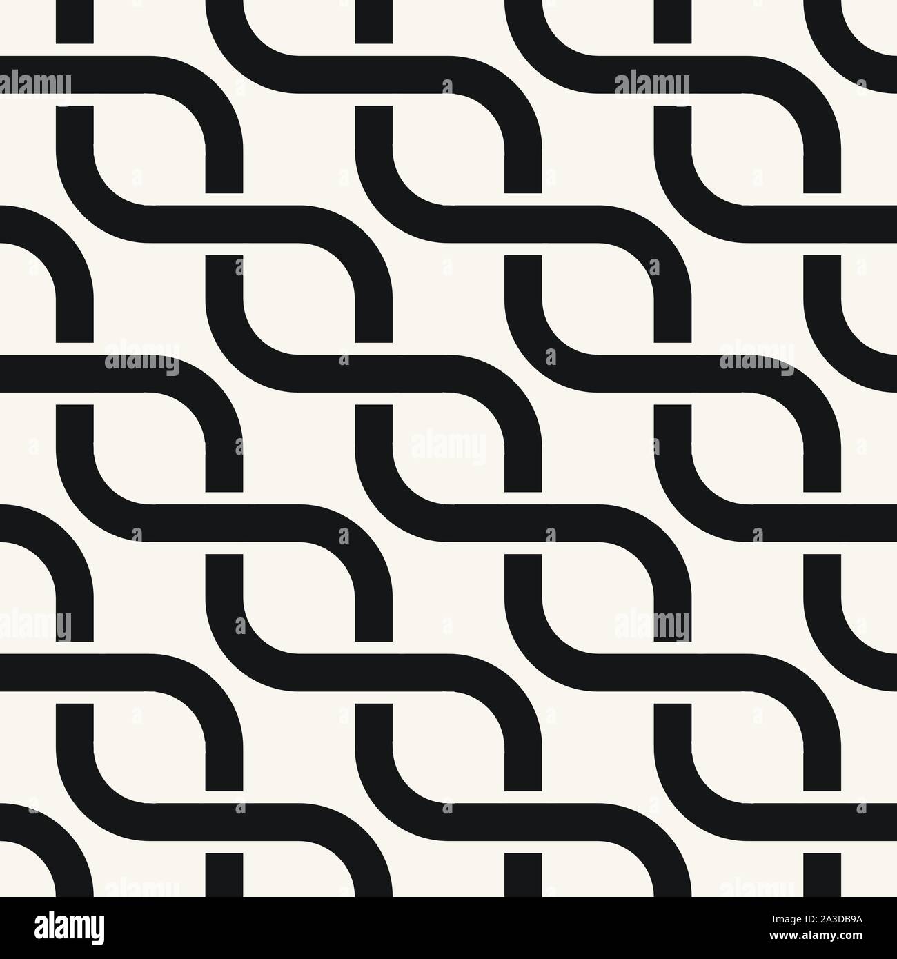 Vector seamless interlaced stylish pattern. Repeating geometric design ...