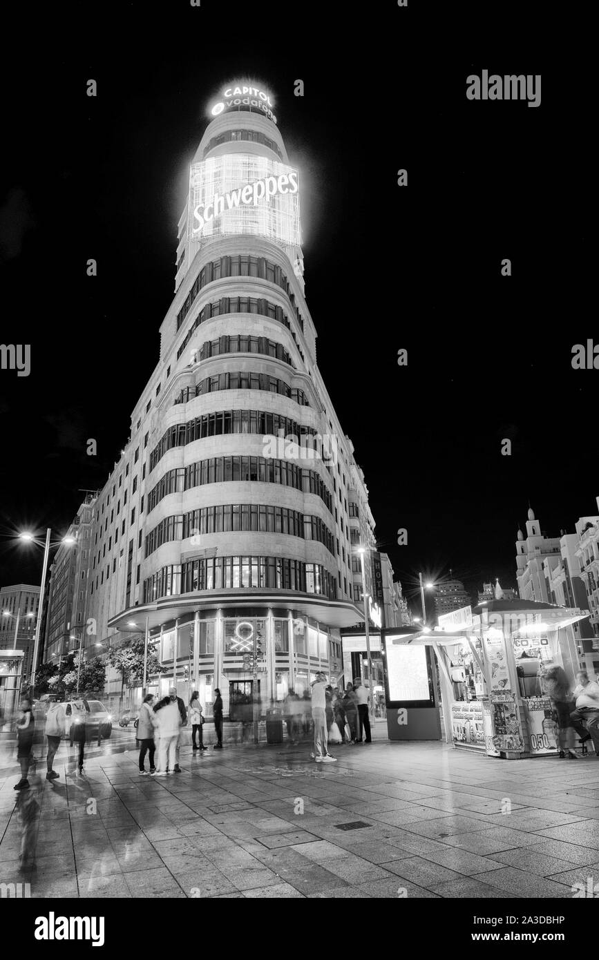 Schweppes building madrid Black and White Stock Photos & Images - Alamy