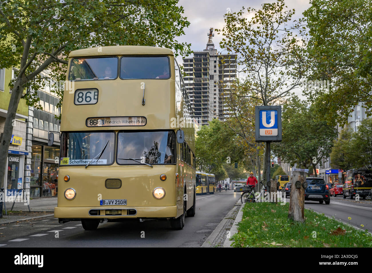 Berlin, Germany - October 5, 2019: Historic bus, which is used in ...
