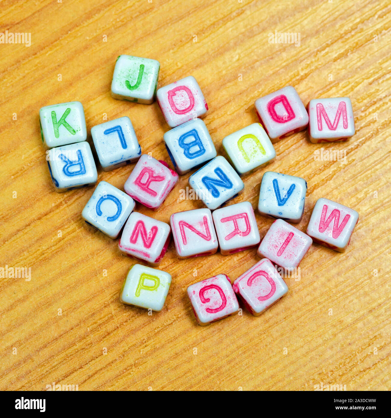 Educational set of alphabet dices for kids Stock Photo - Alamy