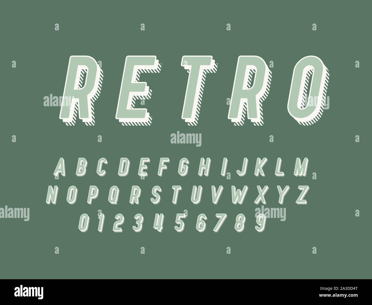 Retro color font and alphabet. Stock vector Stock Vector Image & Art ...