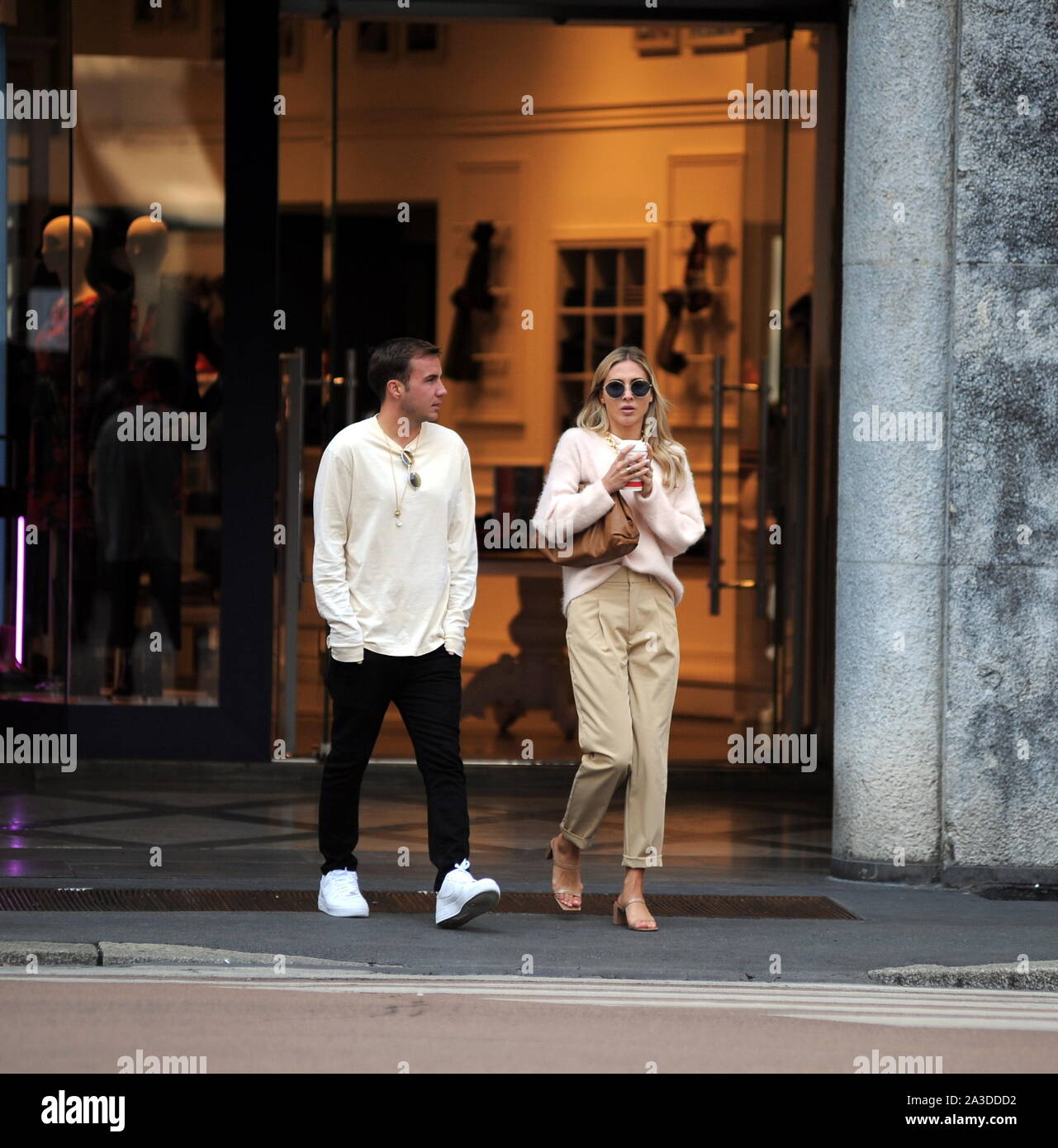 Milan, Mario Gotze and wife Ann Kathrin Brommel Mario Gotze, German ...