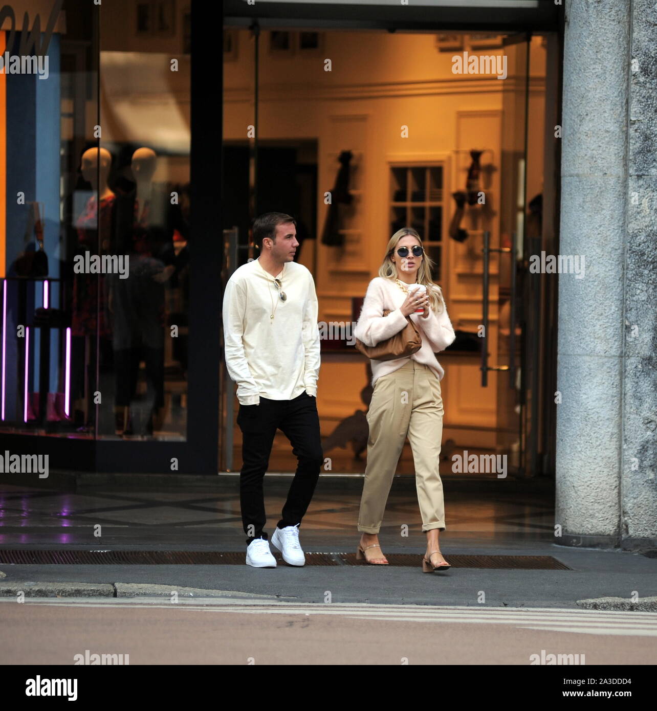 Milan, Mario Gotze and wife Ann Kathrin Brommel Mario Gotze, German ...