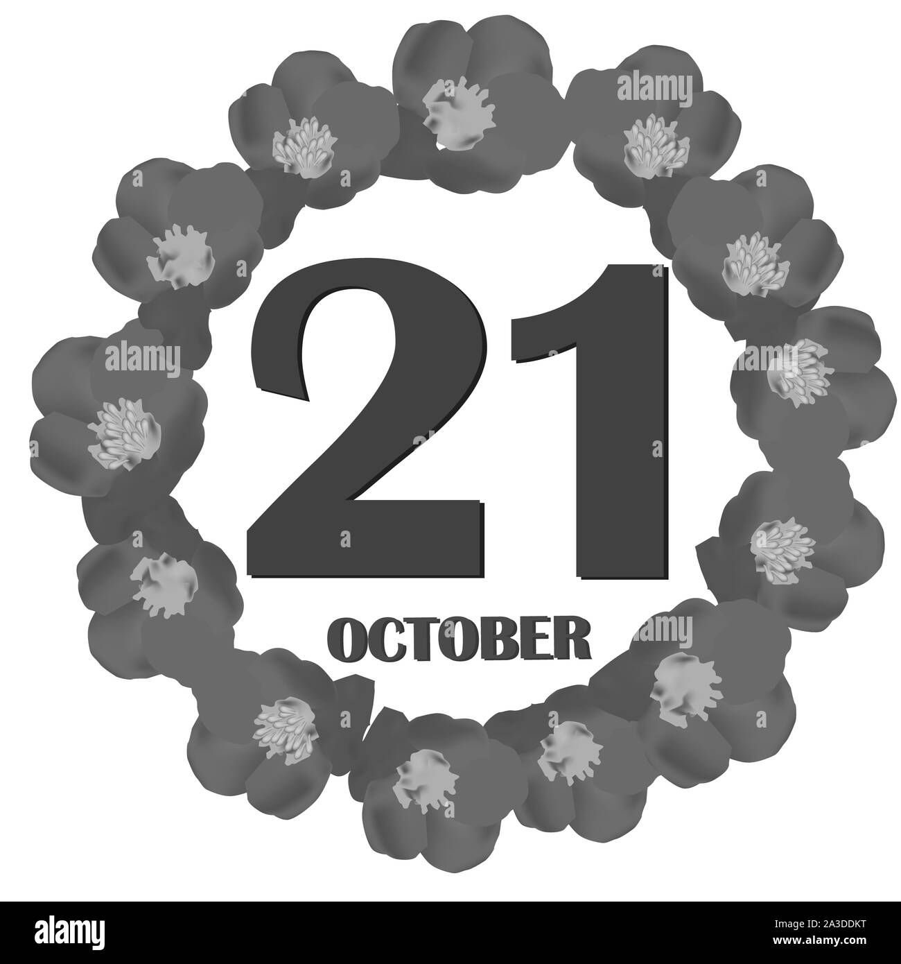 October 21 icon. For planning important day. Banner for holidays and ...