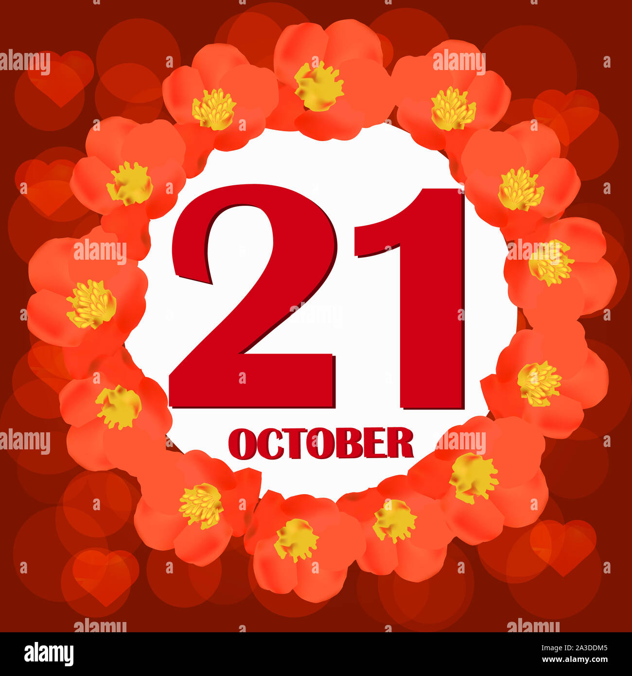 October 21 icon. For planning important day. Banner for holidays and ...
