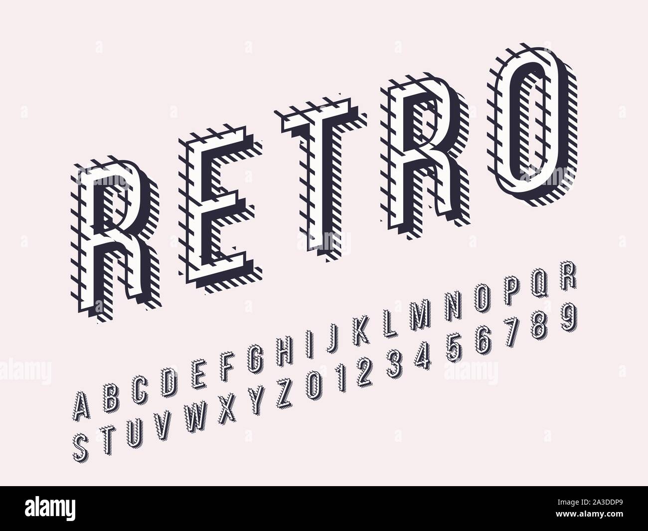 Retro color font and alphabet. Stock vector Stock Vector Image & Art ...
