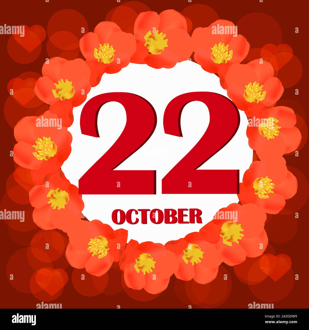 October 22 icon. For planning important day. Banner for holidays and ...