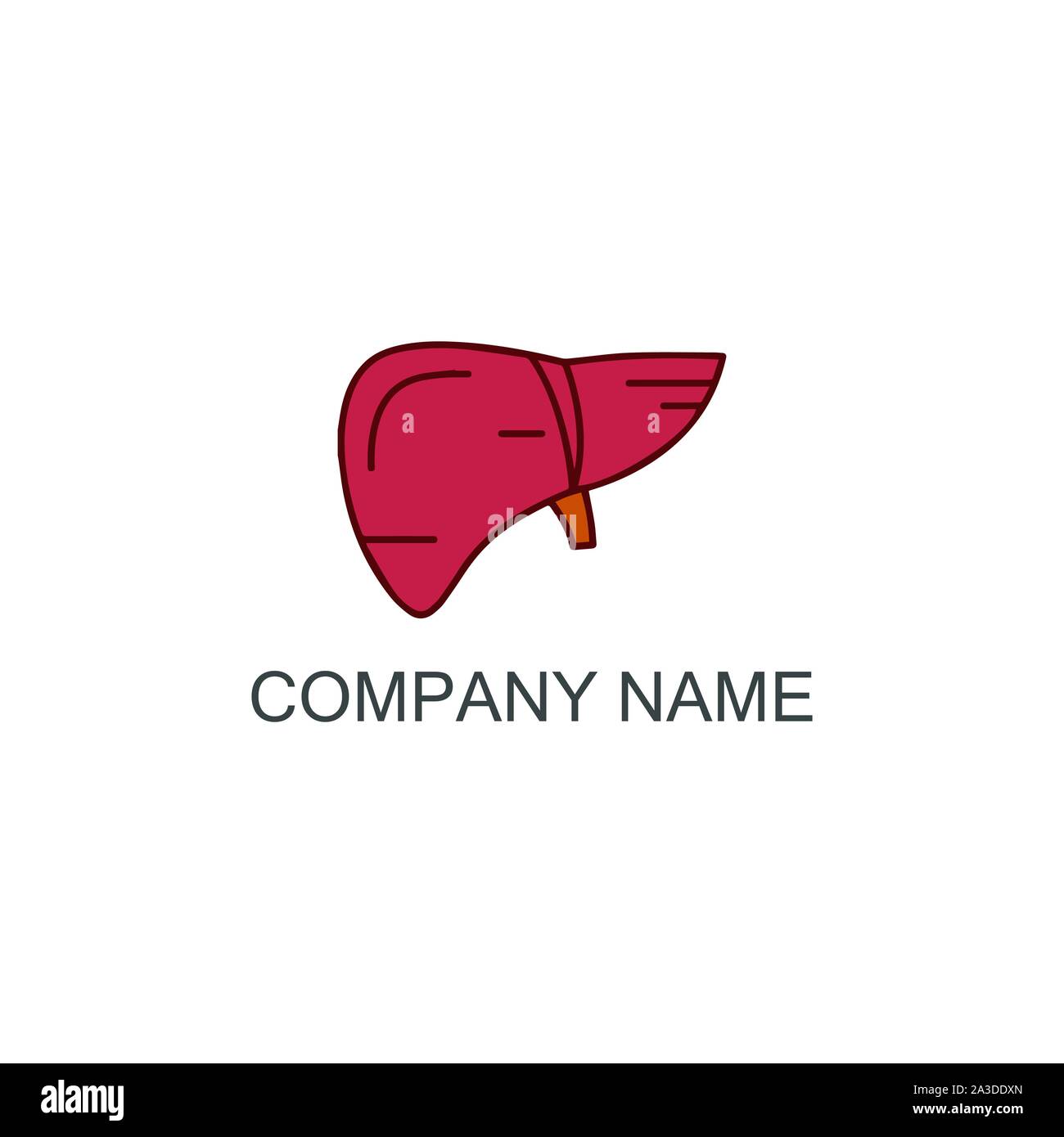 vector liver icon flat logo,human disease health design,liver anatomy ...