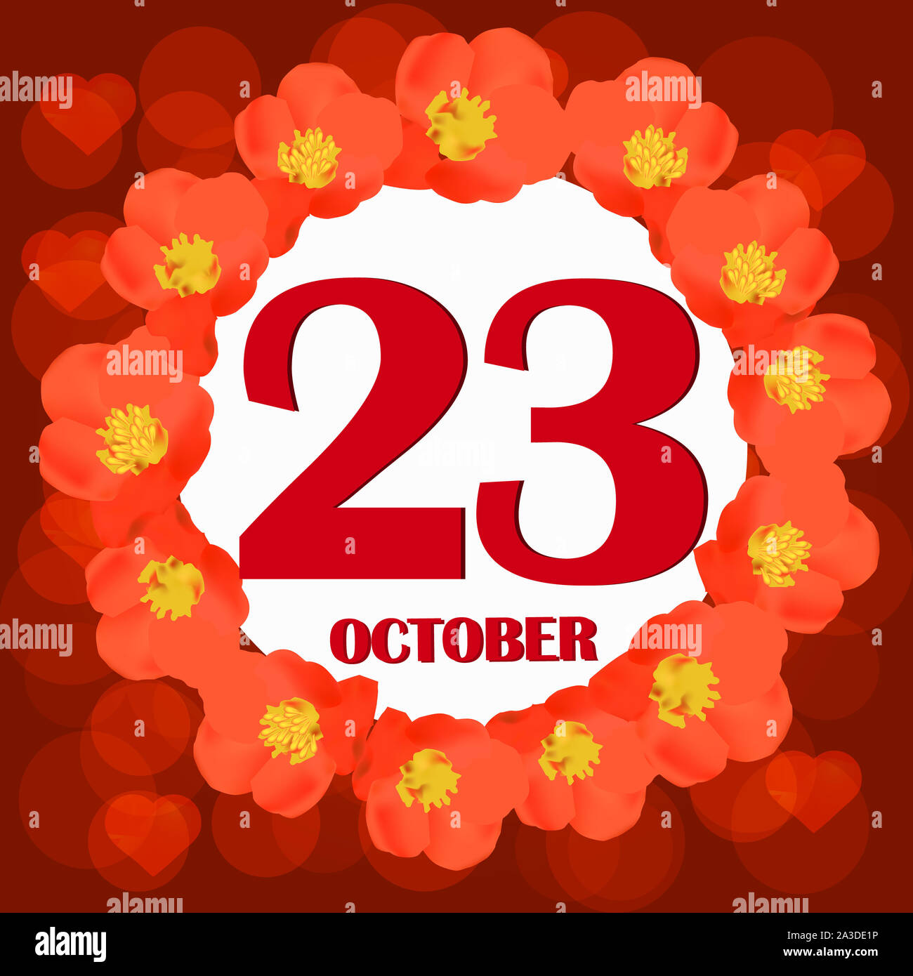 October 23 icon. For planning important day. Banner for holidays and ...