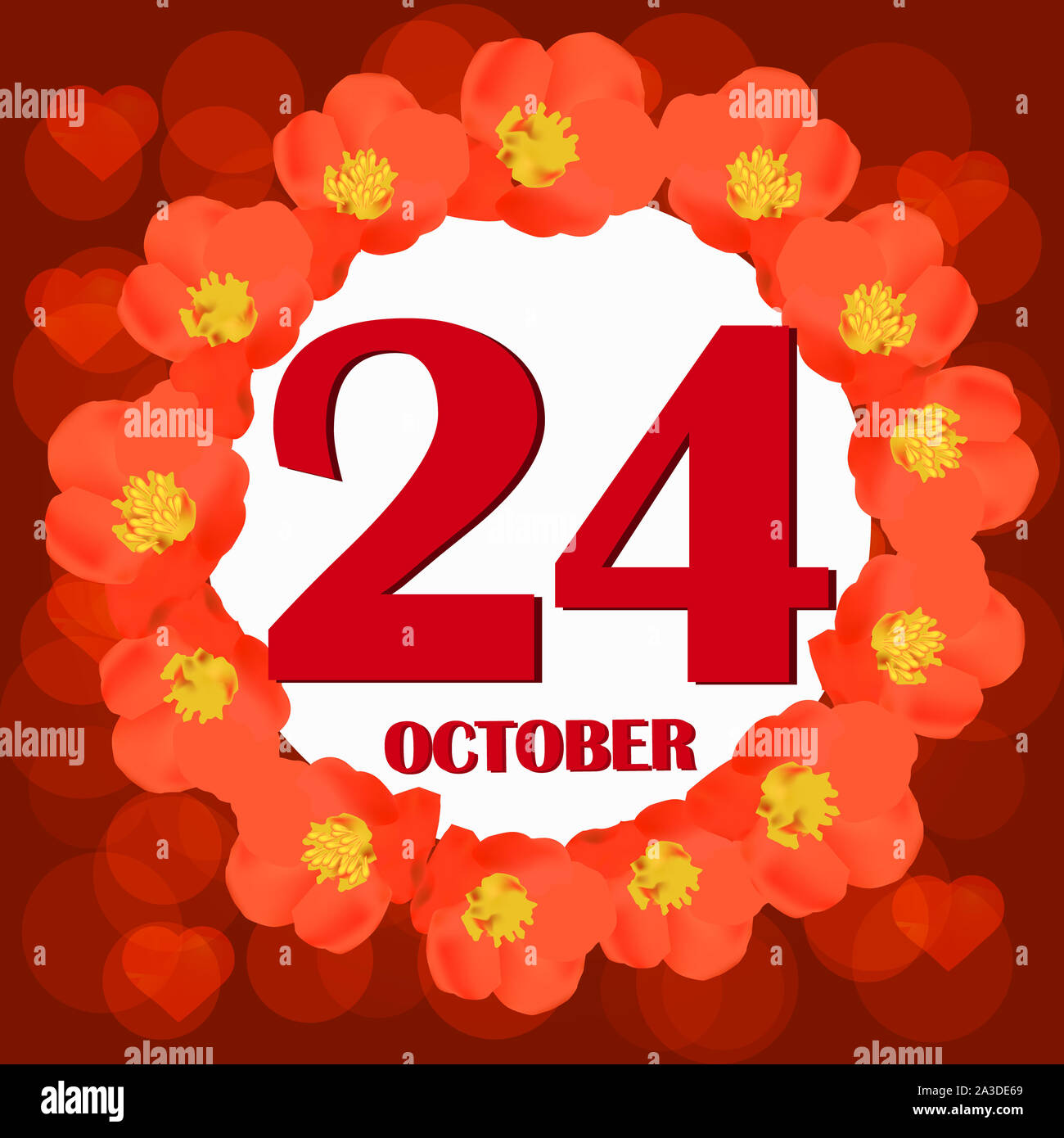 October 24 icon. For planning important day. Banner for holidays and ...
