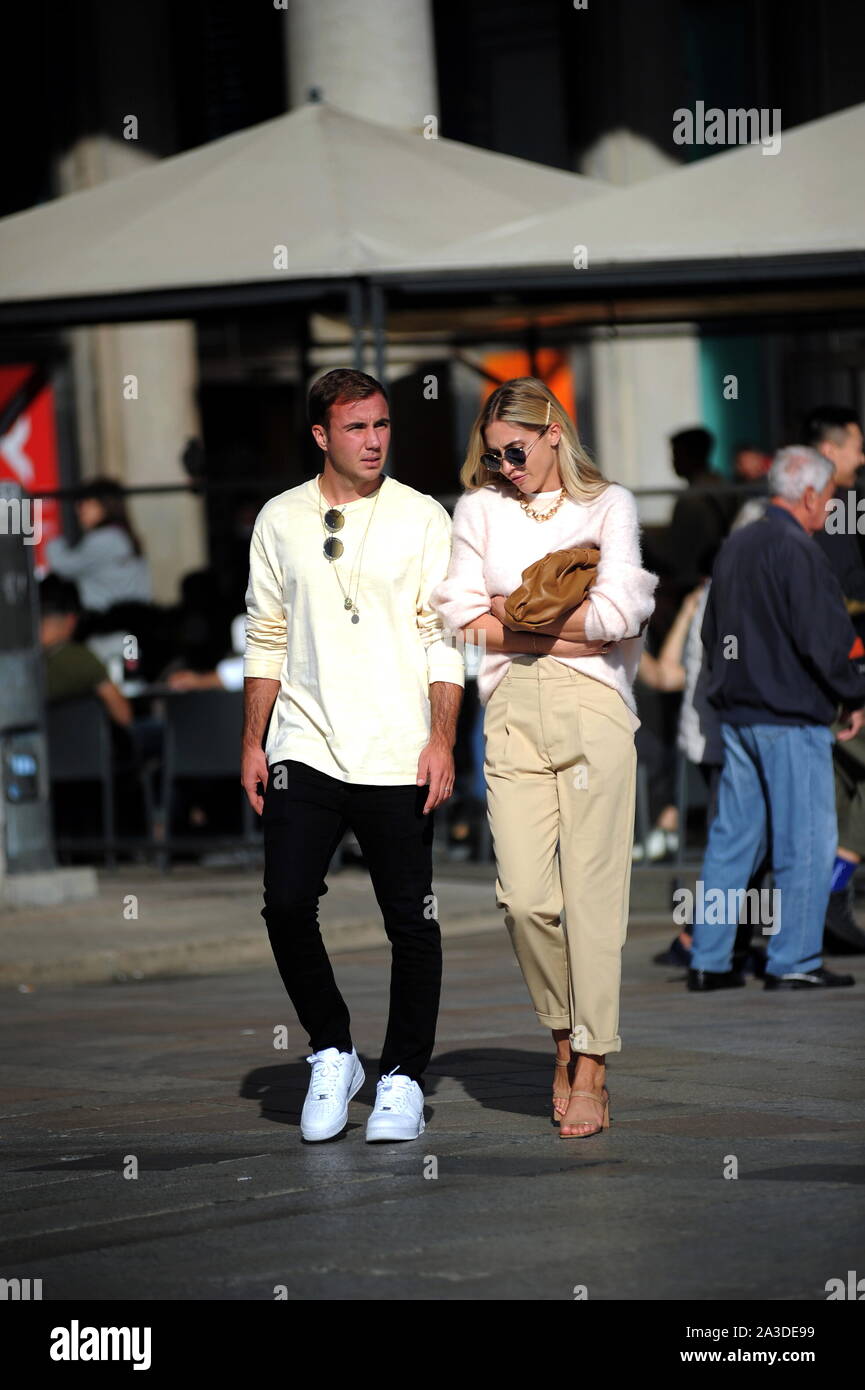 Milan, Mario Gotze and wife Ann Kathrin Brommel Mario Gotze, German ...