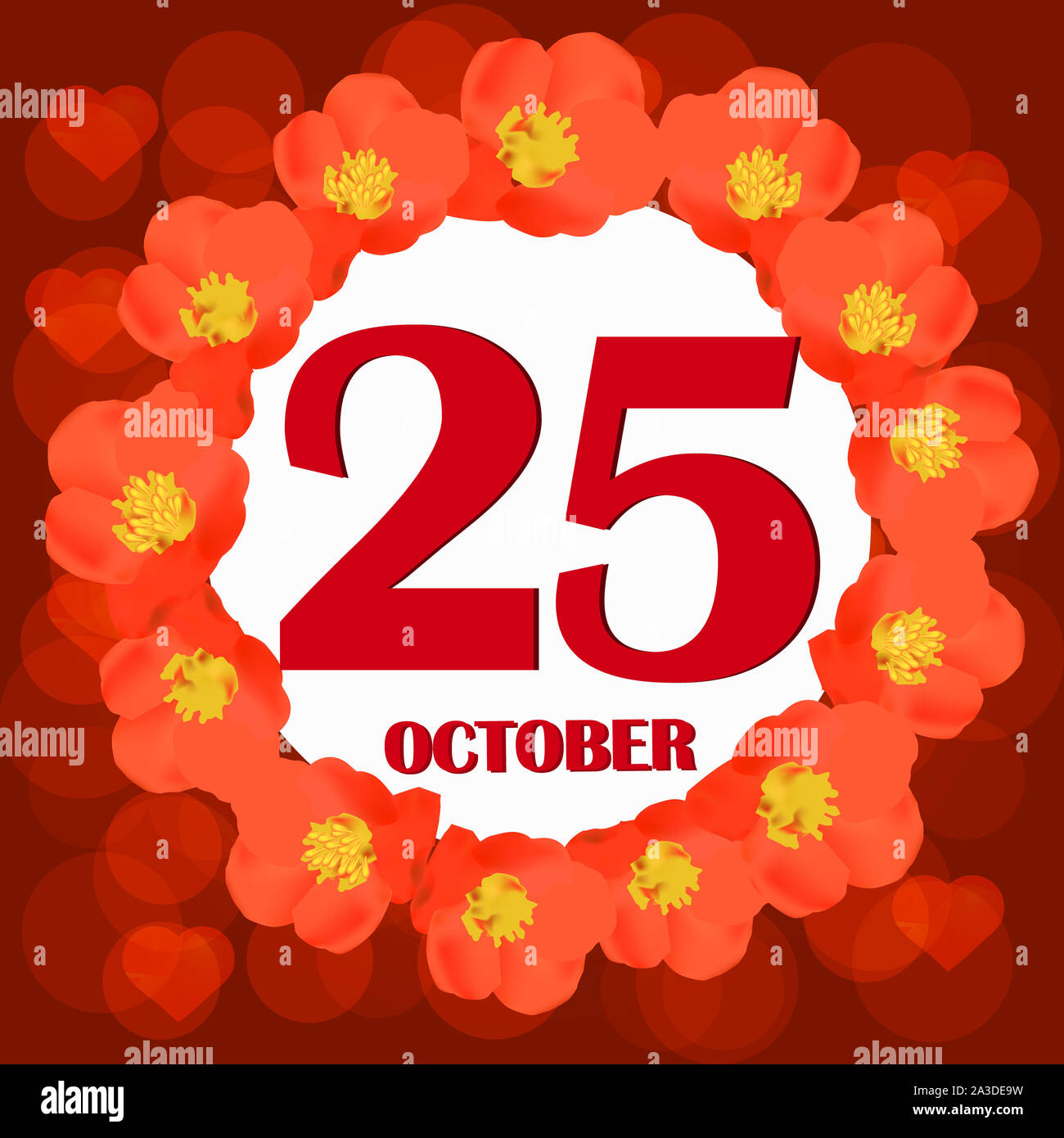 October 25 icon. For planning important day. Banner for holidays and ...