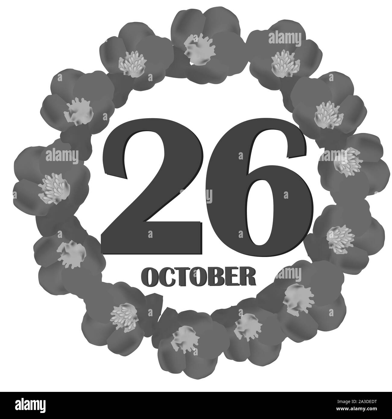 October 26 icon. For planning important day. Banner for holidays and ...