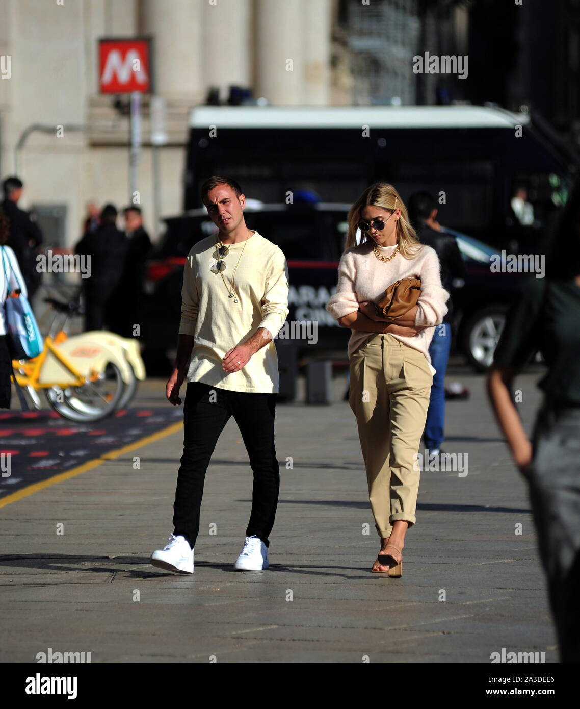 Milan, Mario Gotze and wife Ann Kathrin Brommel Mario Gotze, German ...