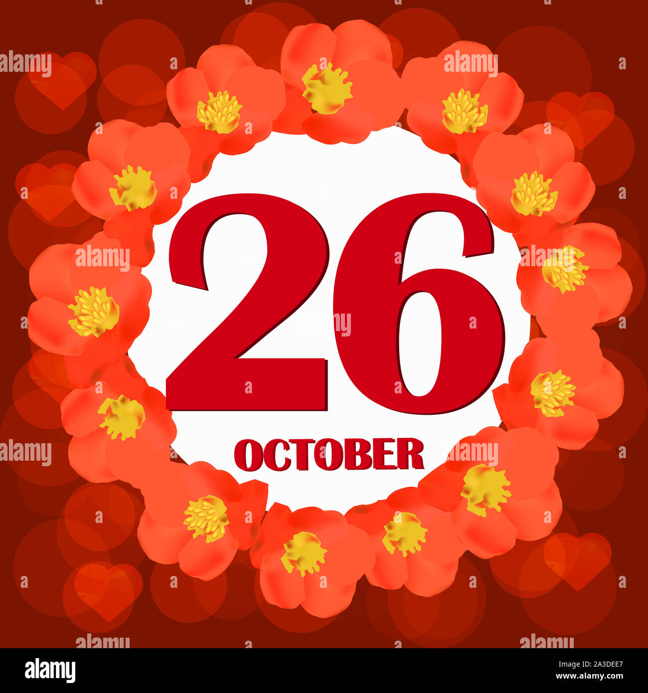 October 26 icon. For planning important day. Banner for holidays and ...