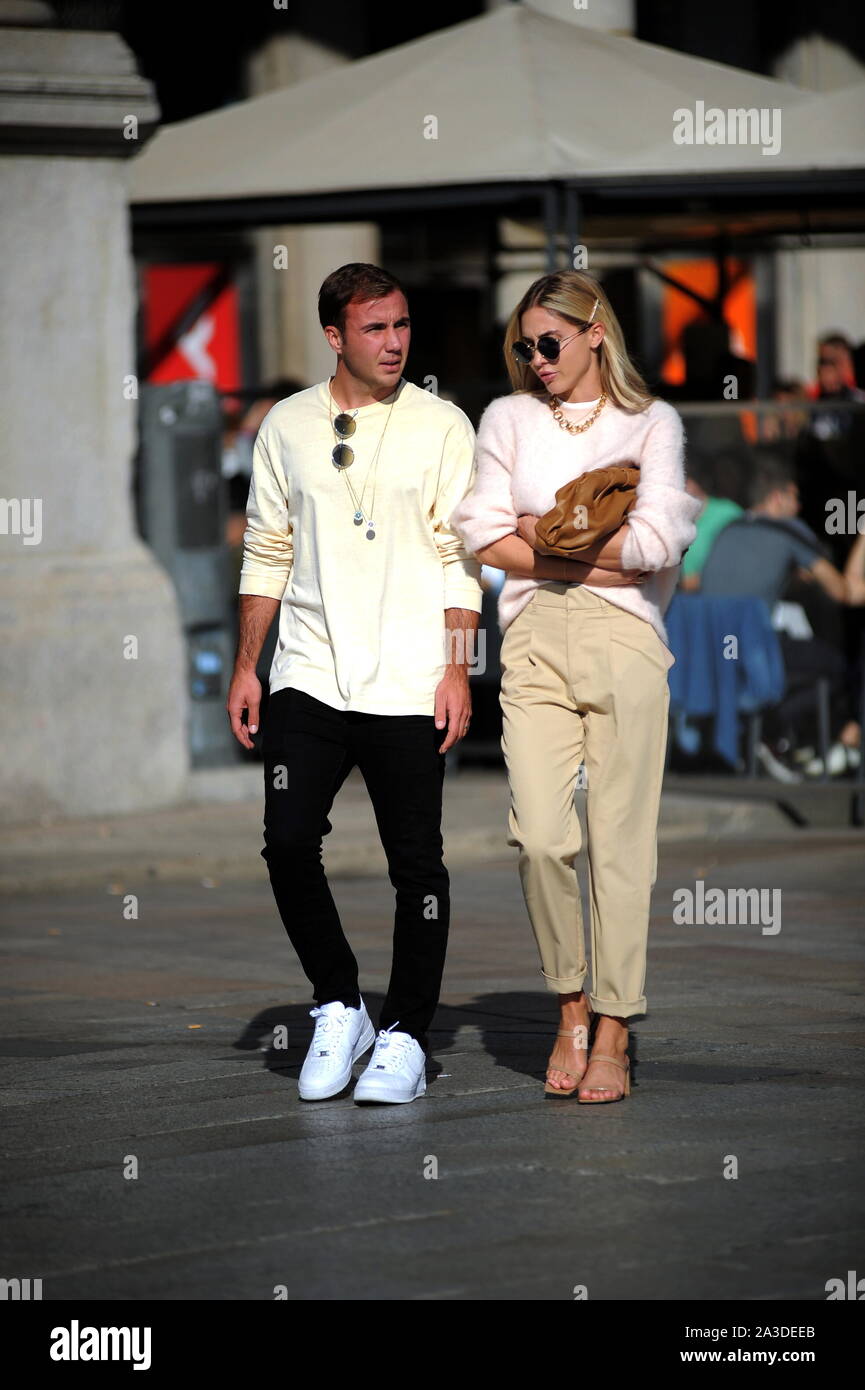 Milan, Mario Gotze and wife Ann Kathrin Brommel Mario Gotze, German ...
