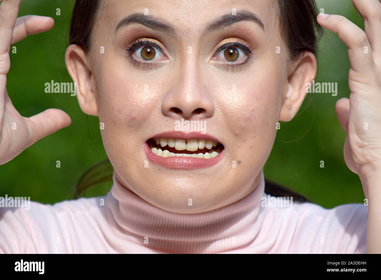 A Beautiful Female Under Stress Stock Photo - Alamy