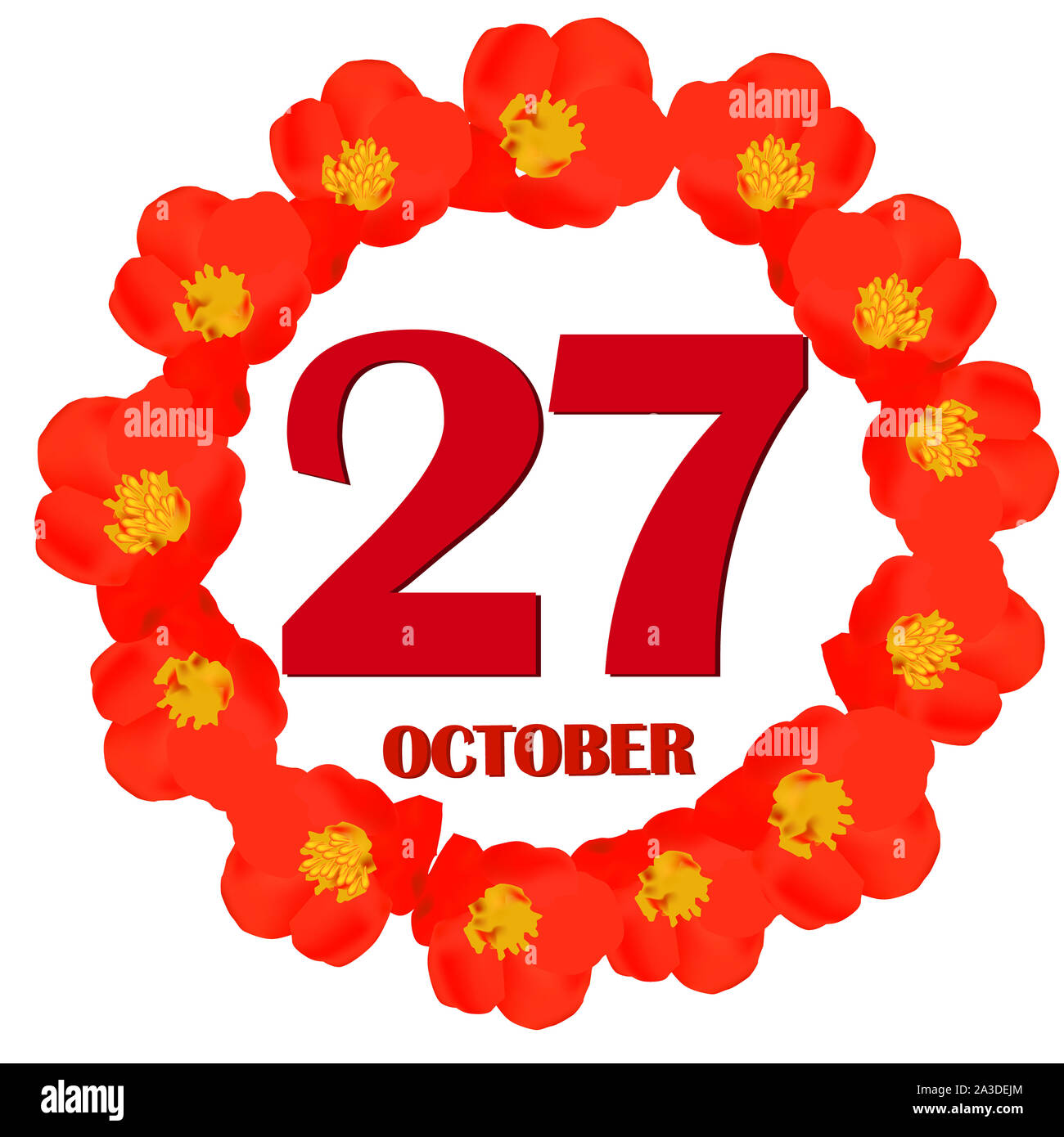 October 27 icon. For planning important day. Banner for holidays and ...