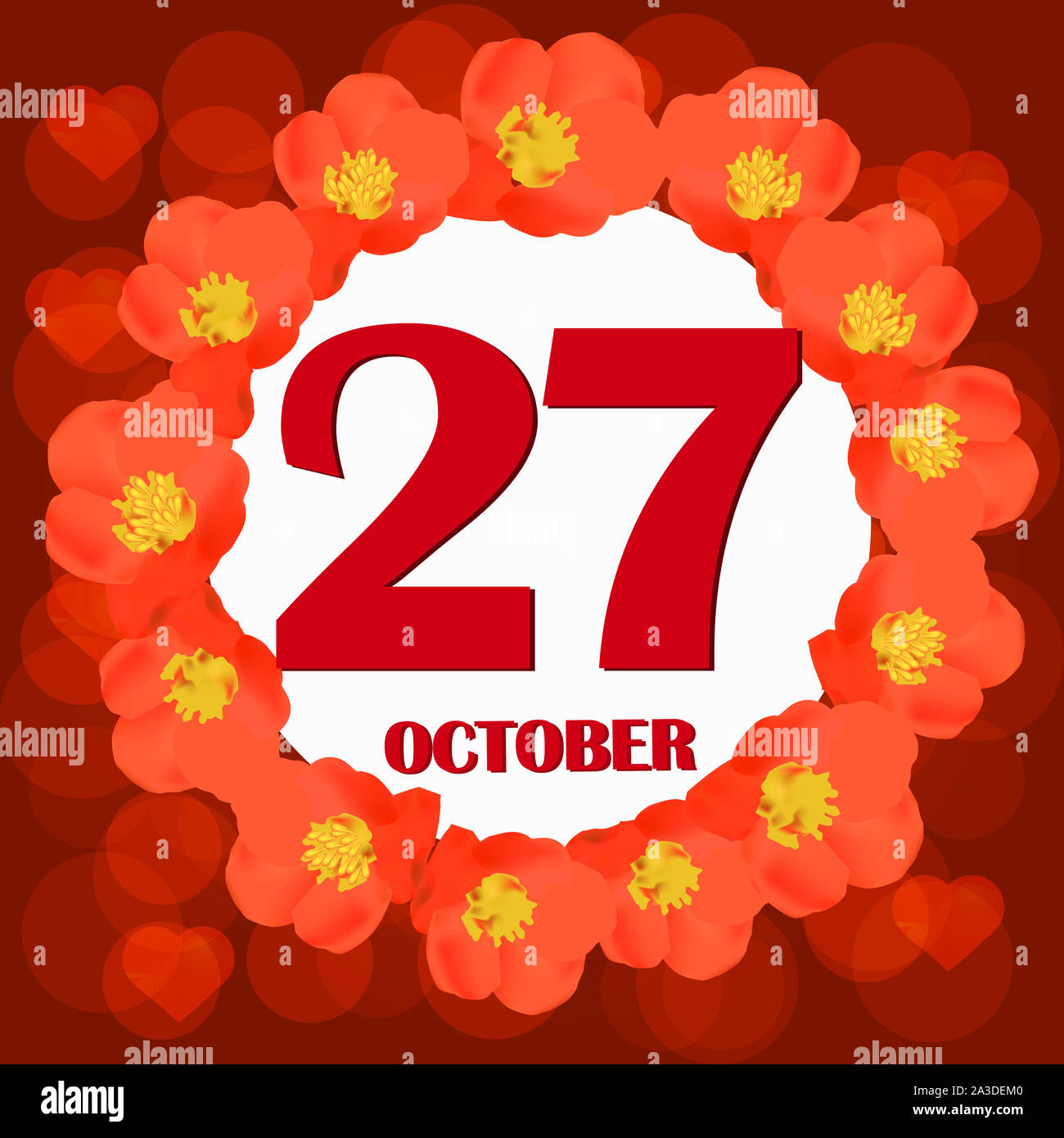 October 27 icon. For planning important day. Banner for holidays and ...