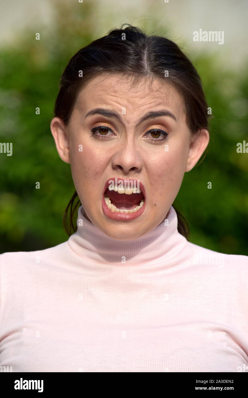 A Youthful Minority Female Under Stress Stock Photo - Alamy