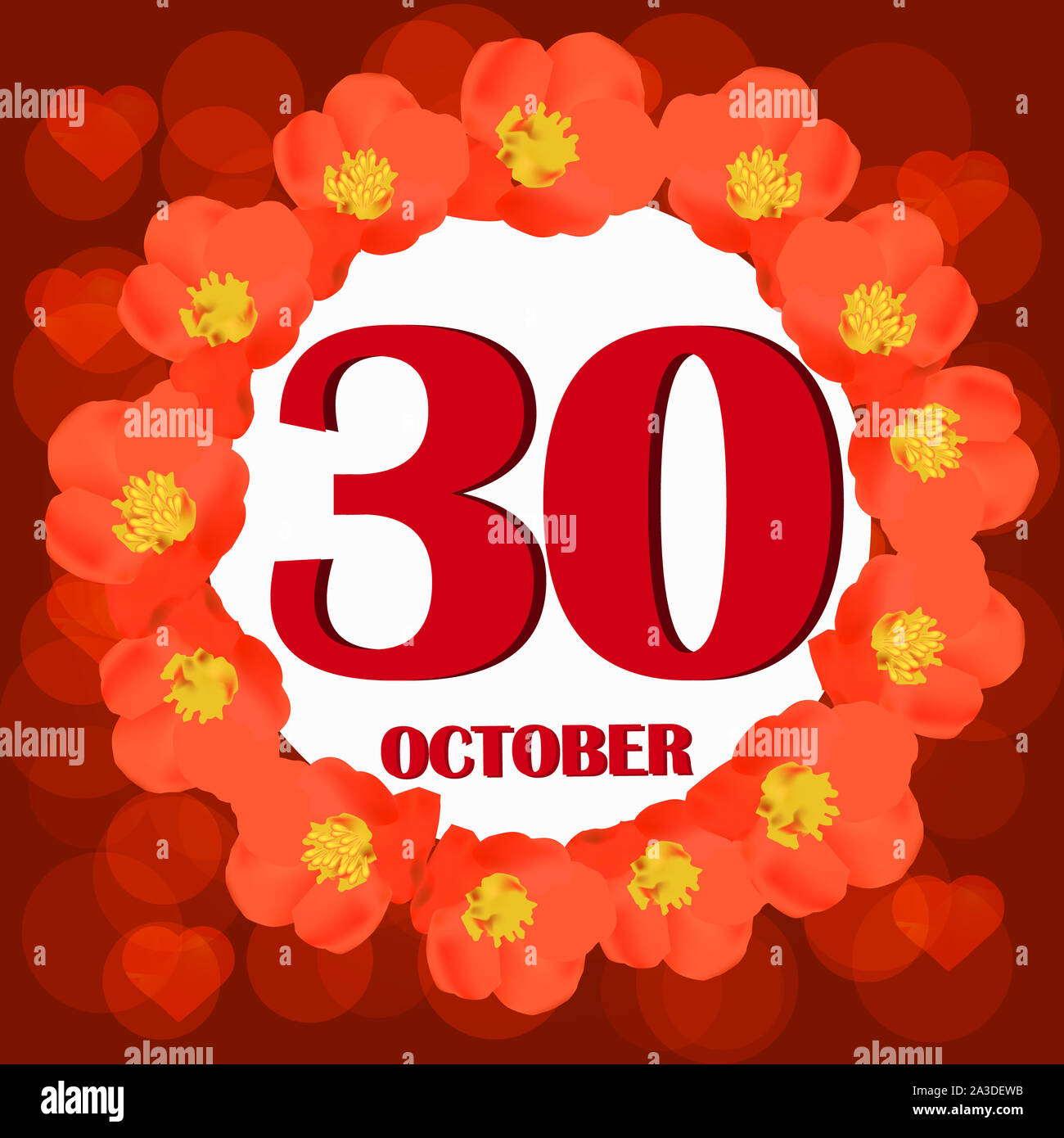October 30 icon. For planning important day. Banner for holidays and ...