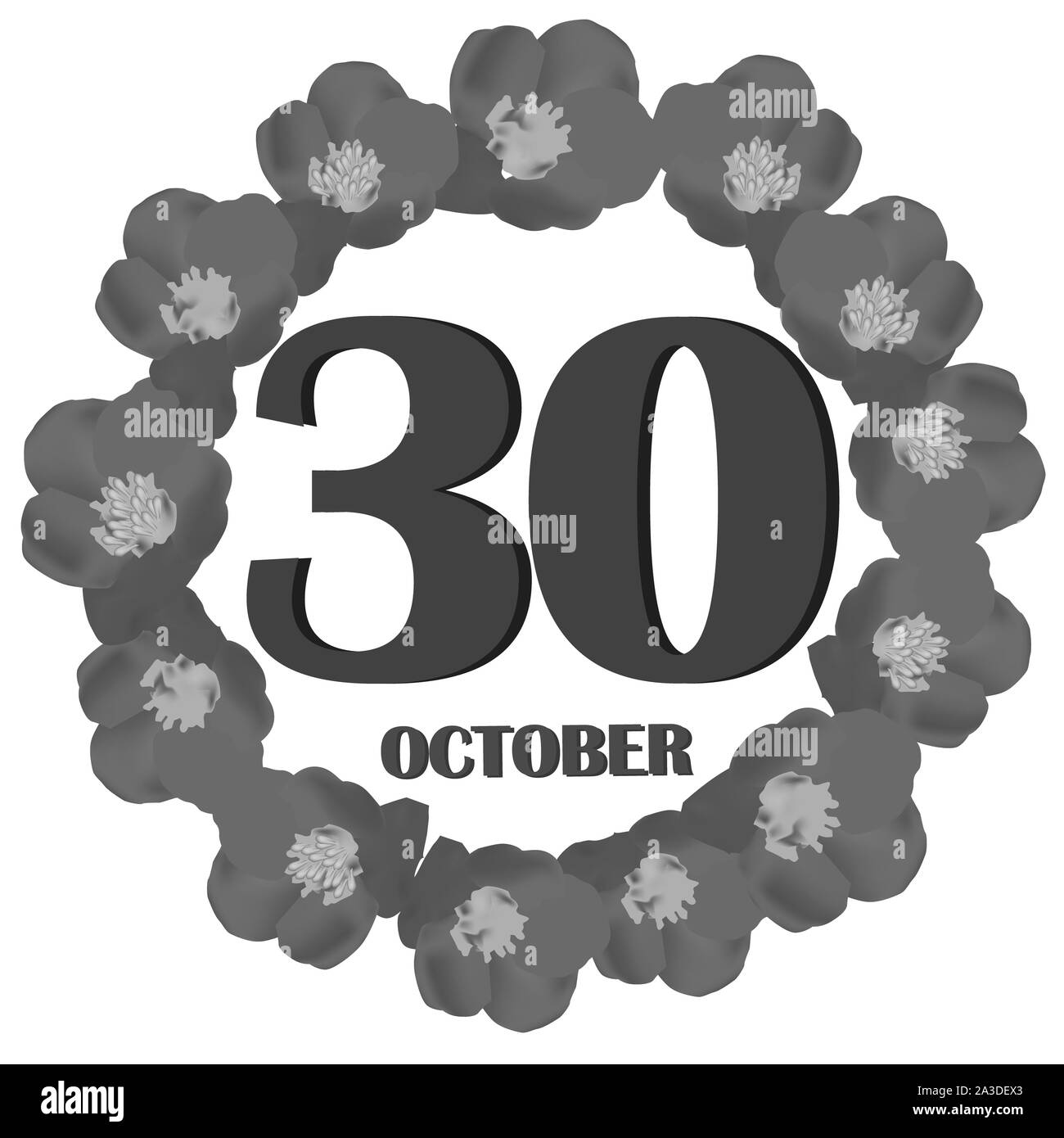 October 30 icon. For planning important day. Banner for holidays and ...