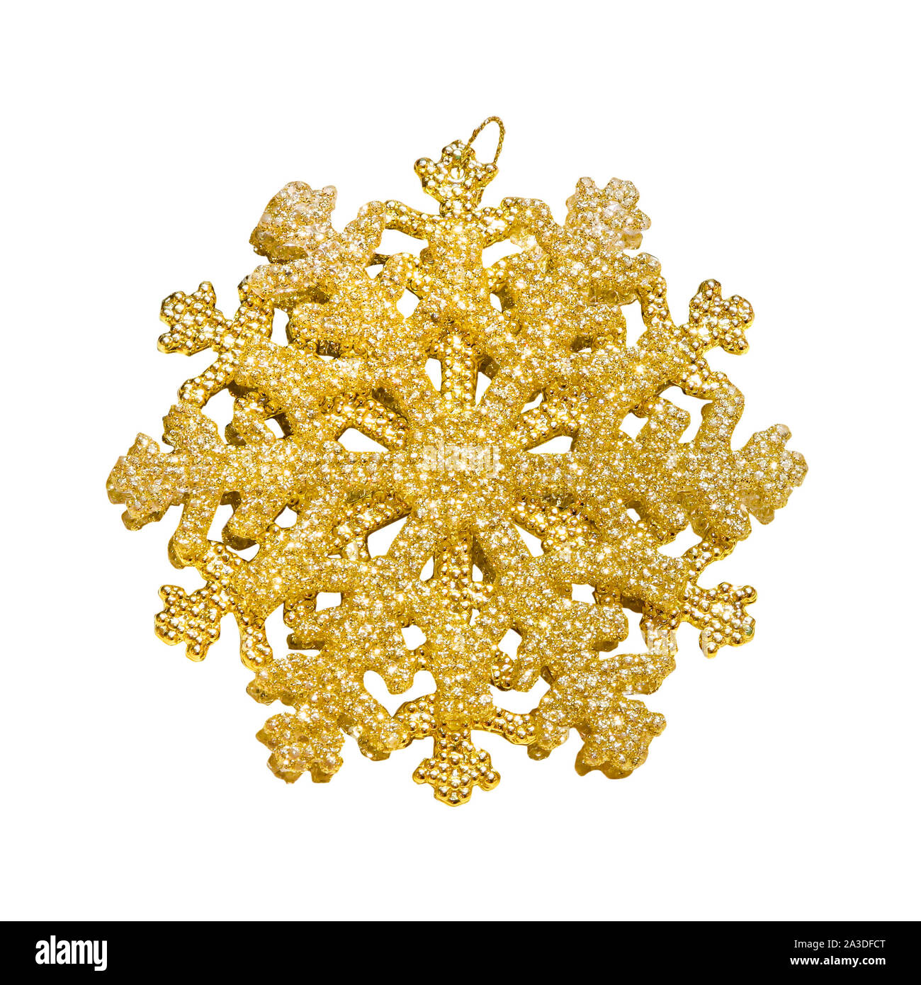 Gold sparkling snowflake isolated with clipping path included Stock ...