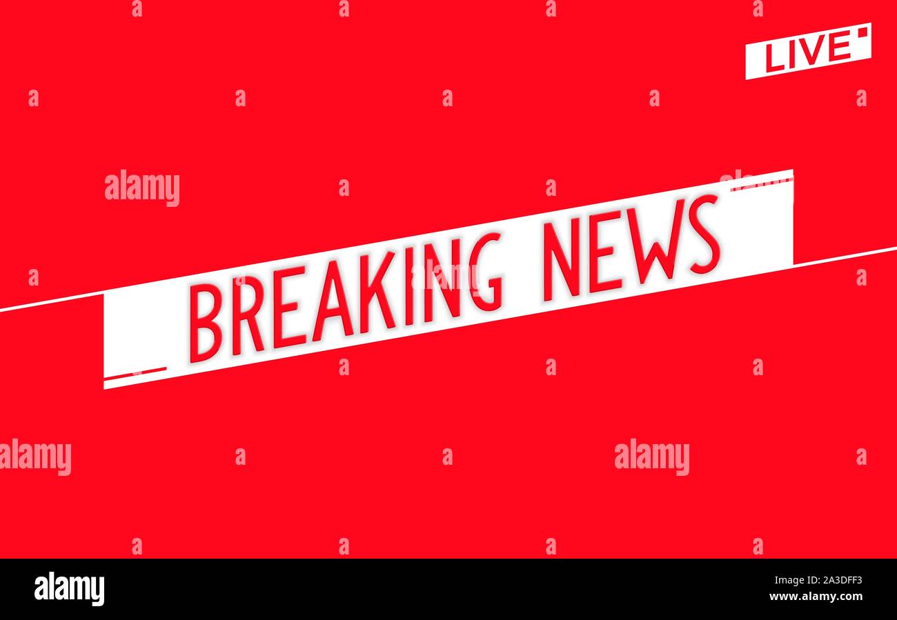 Breaking News. Simple graphic background for TV channel. Trendy flat ...