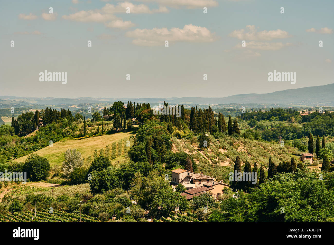 Italian villa vineyards drone view hi-res stock photography and images ...