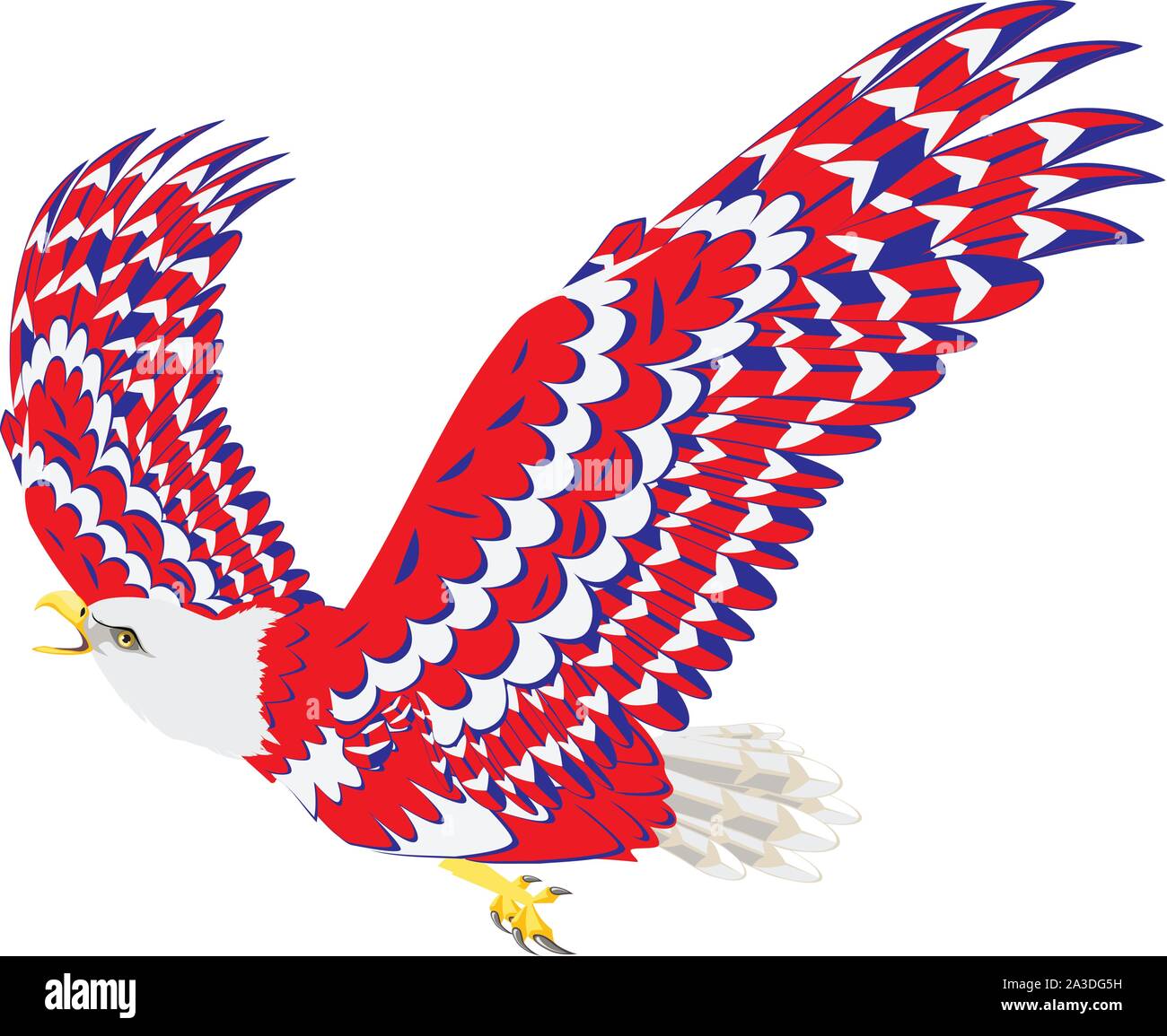 Red White And Blue Eagle Logo