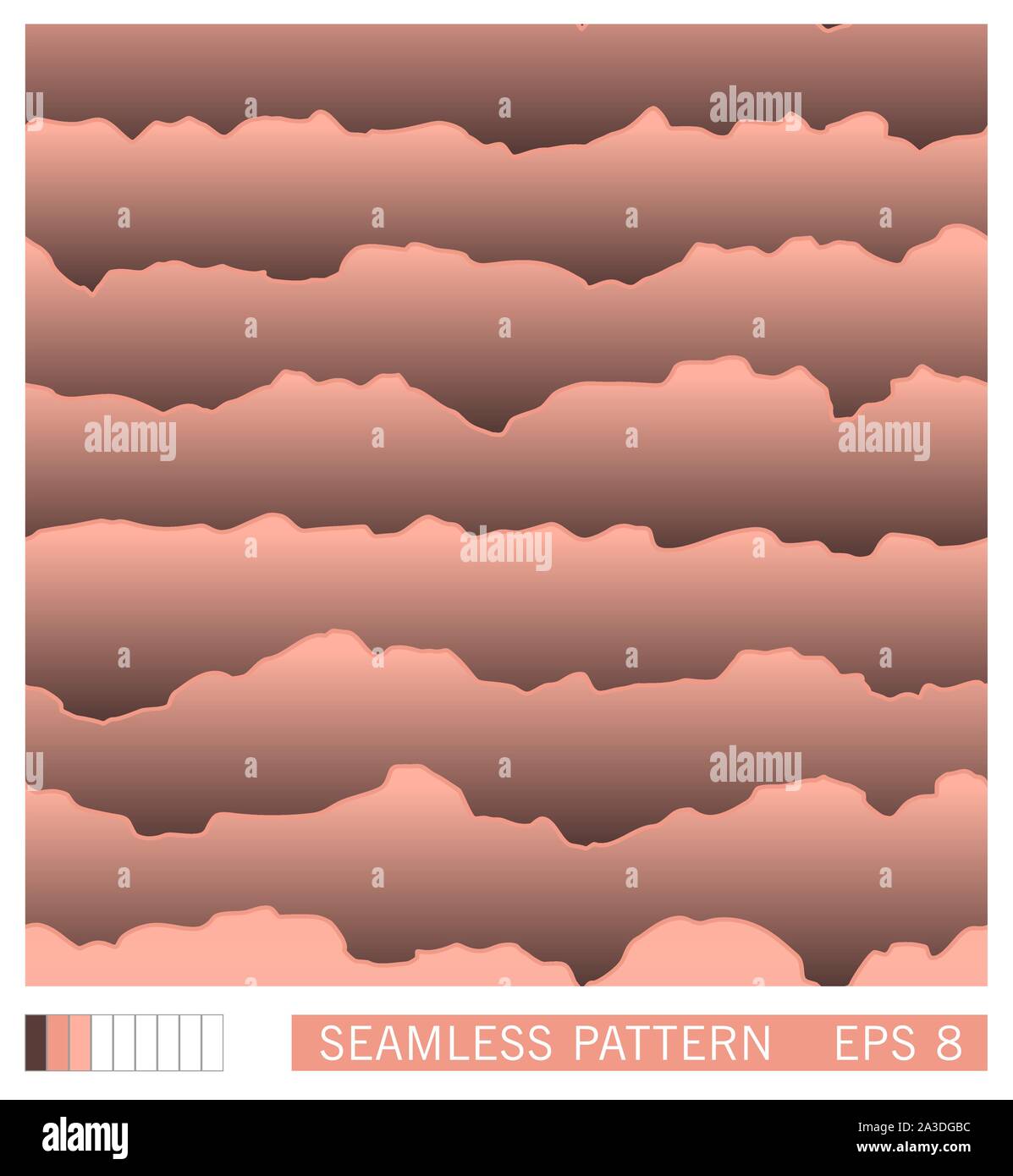 Seamless pattern. Abstract layered texture with shadow effect. Semiflat ...