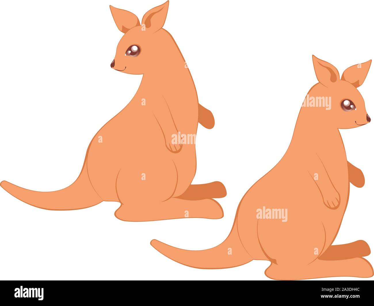 Cute cartoon kangaroo, abstract animal design illustration Stock Vector ...