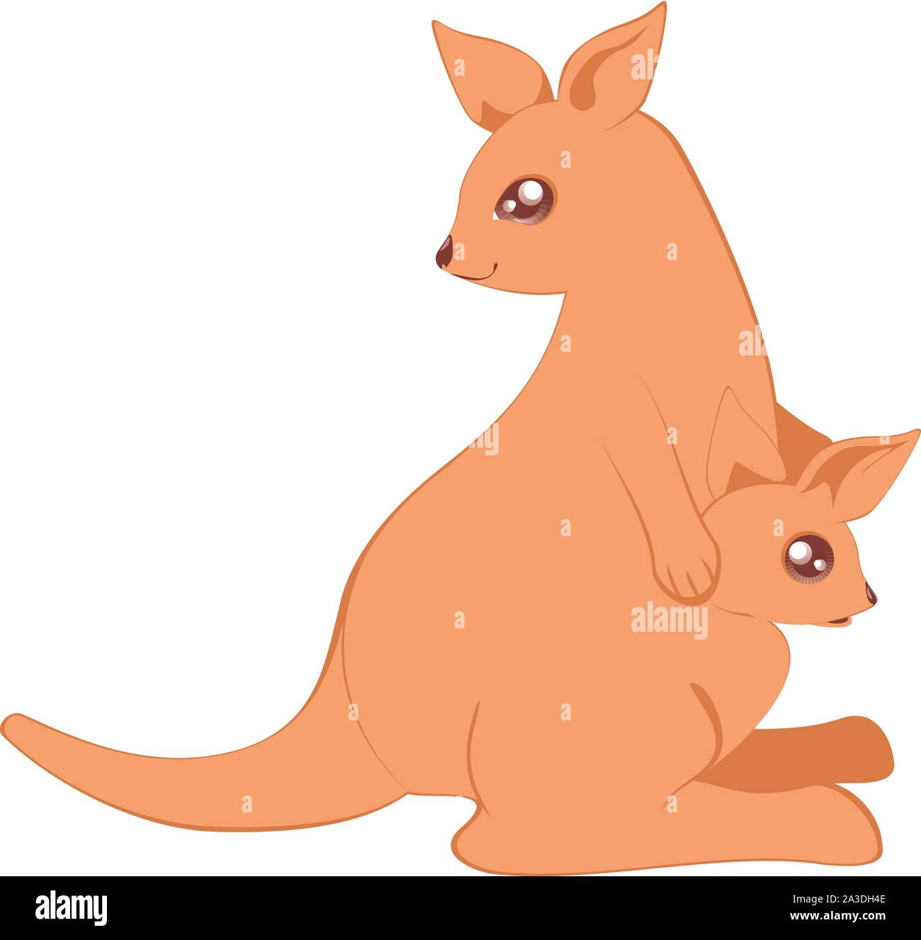 Female kangaroo Stock Vector Images - Alamy