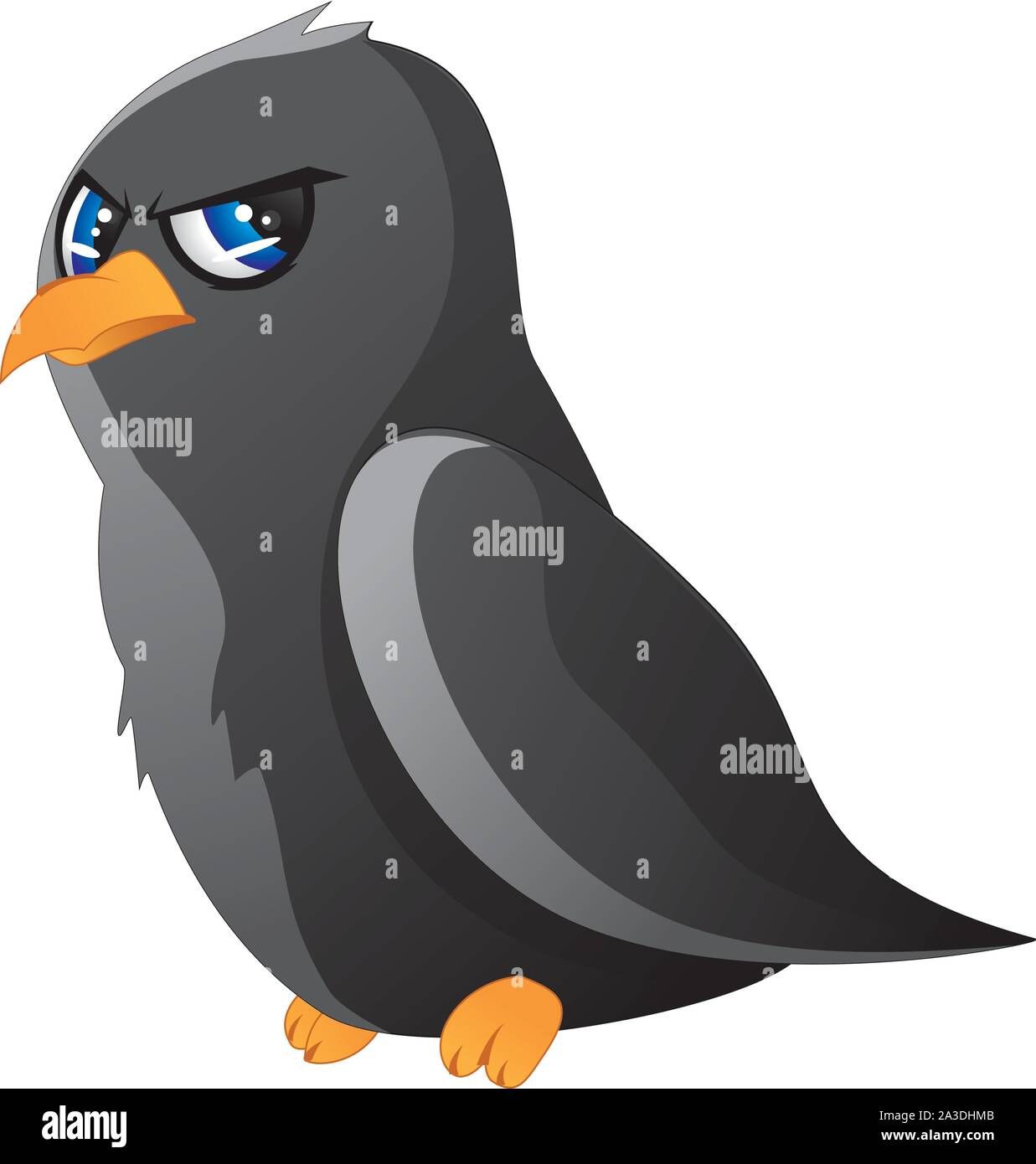 Raven showing its beak Stock Vector Images - Alamy