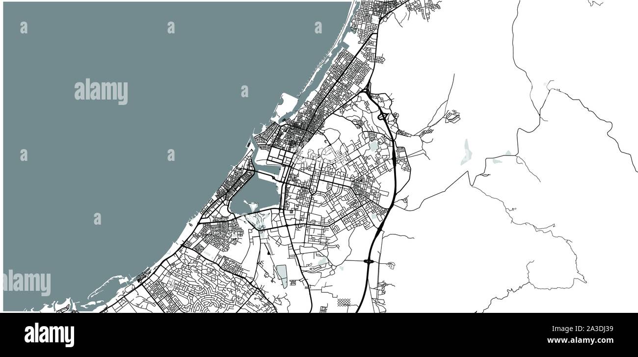 Urban vector city map of Ras Al-Khaimah, United Arab Emirates Stock ...