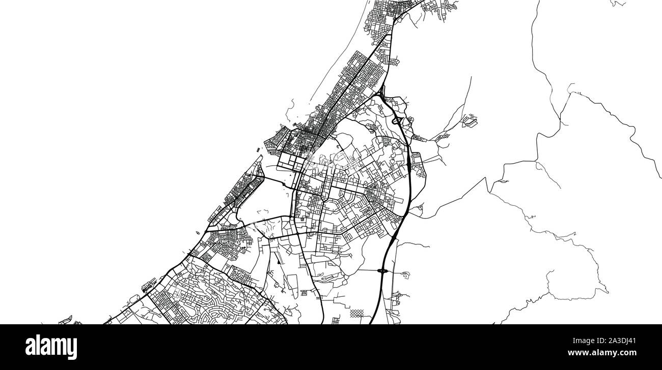 Urban vector city map of Ras Al-Khaimah, United Arab Emirates Stock ...