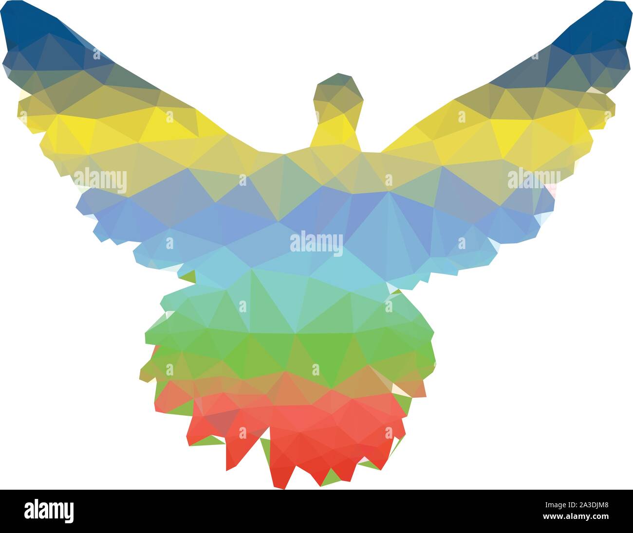 Modern polygonal illustration of a flying bird, pigeon Stock Vector ...