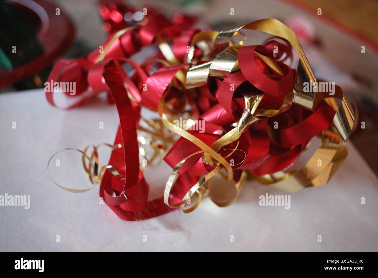 Gift wrapping ribbon Stock Photo - Alamy