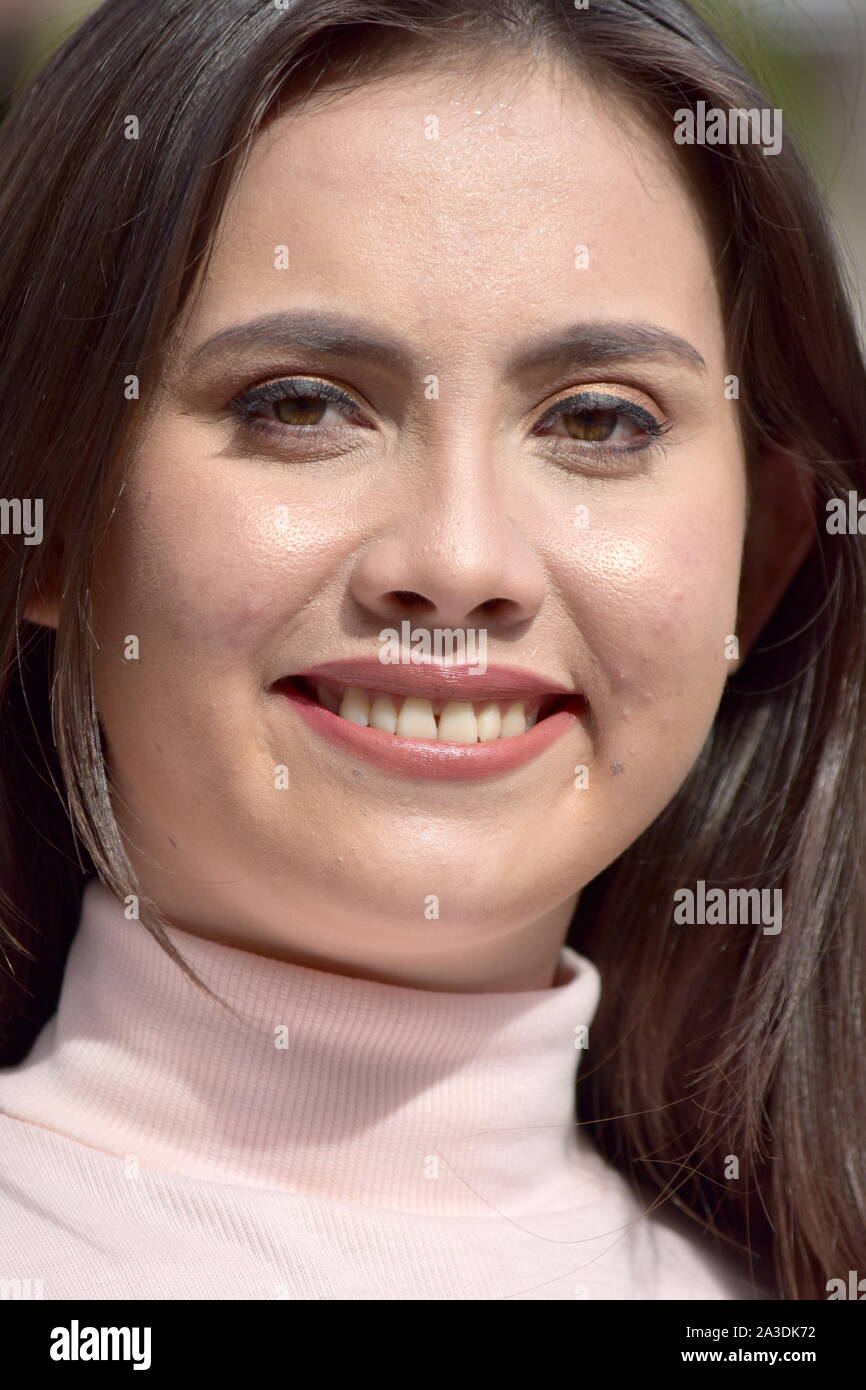 An A Diverse Female Smiling Stock Photo - Alamy