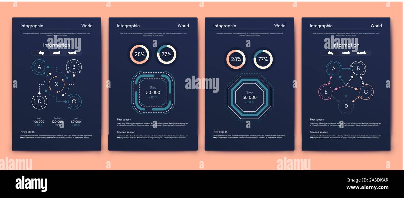 Modern infographic vector concept. Business graphics brochures. Used ...