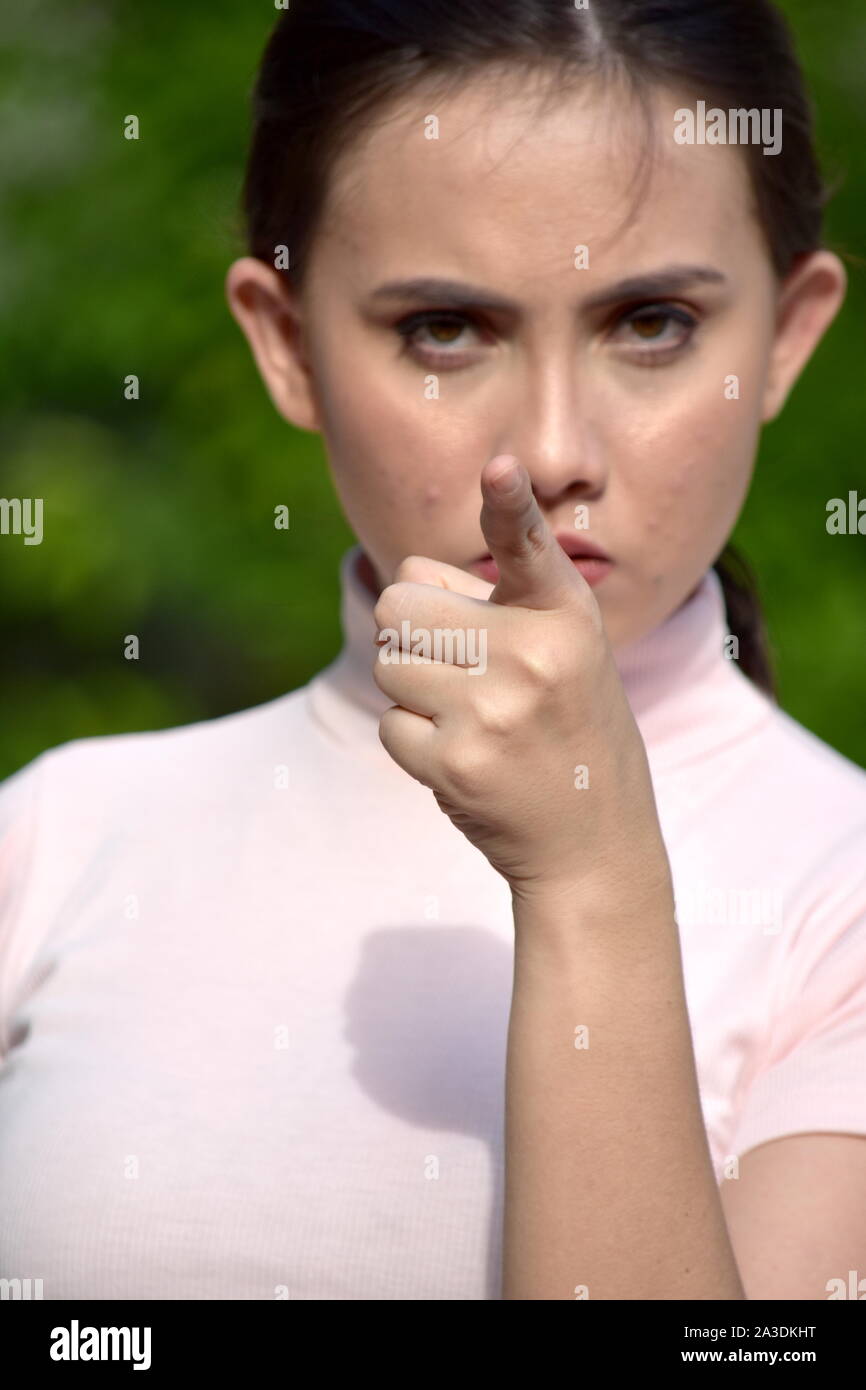 An An Angry Adult Female Stock Photo - Alamy