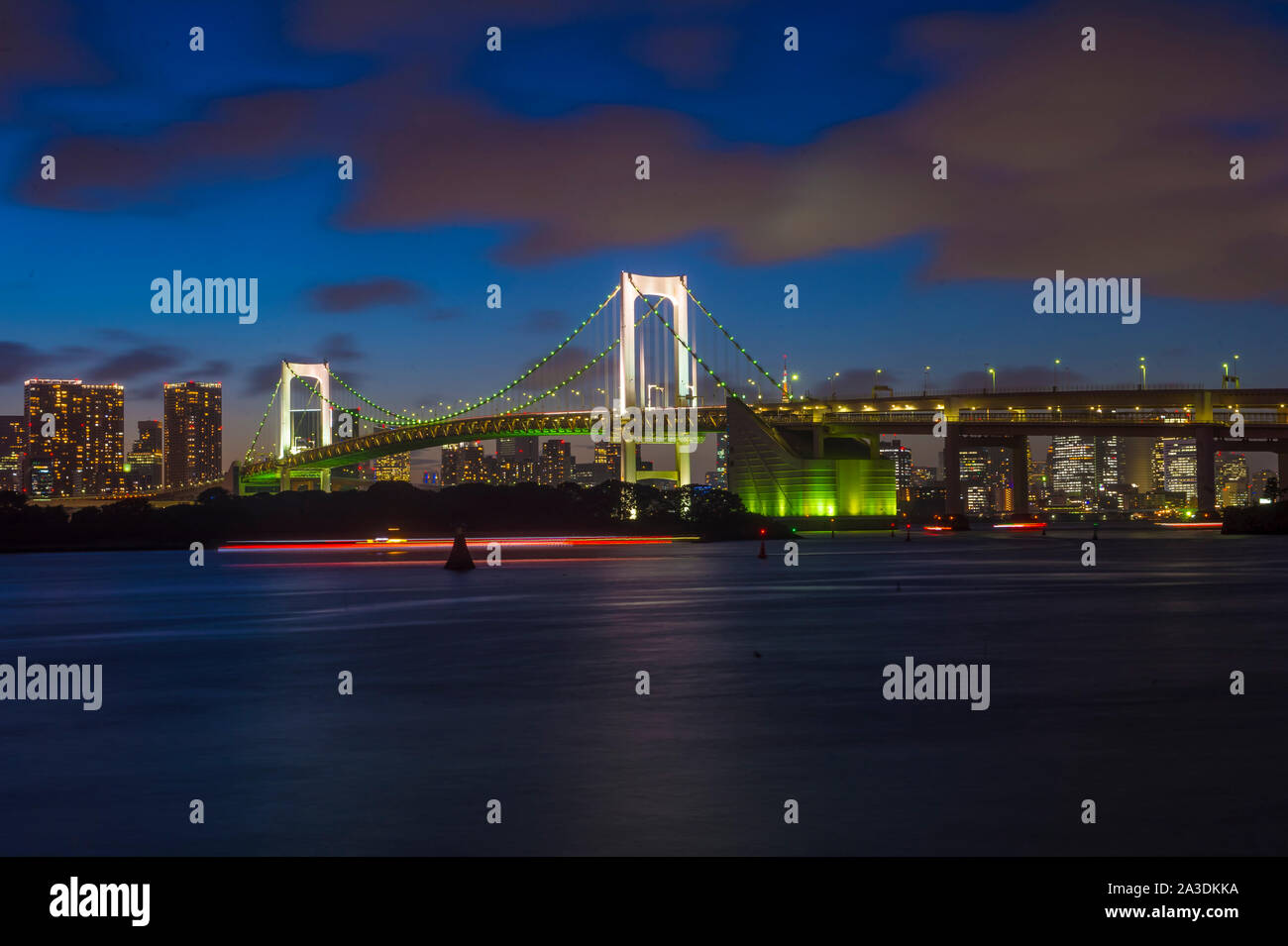 Night view of rainbow bridge hi-res stock photography and images - Alamy