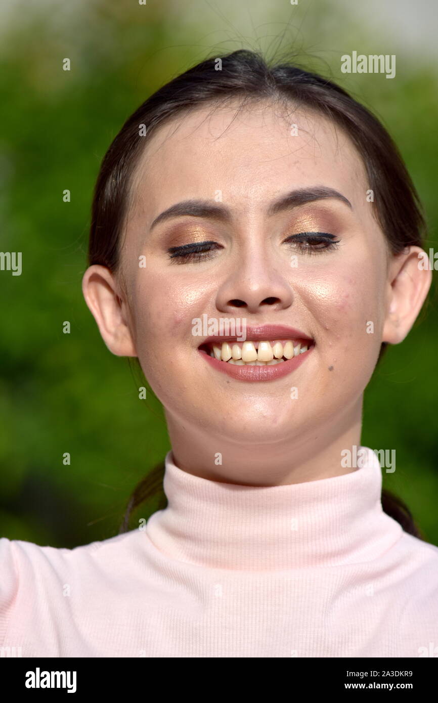An A Happy Asian Person Stock Photo - Alamy