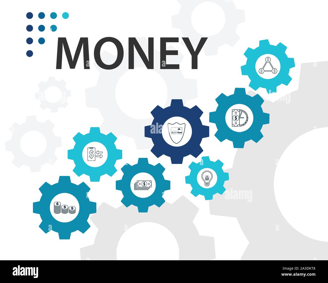 Money Infographics vector design. Timeline concept include money, coins ...