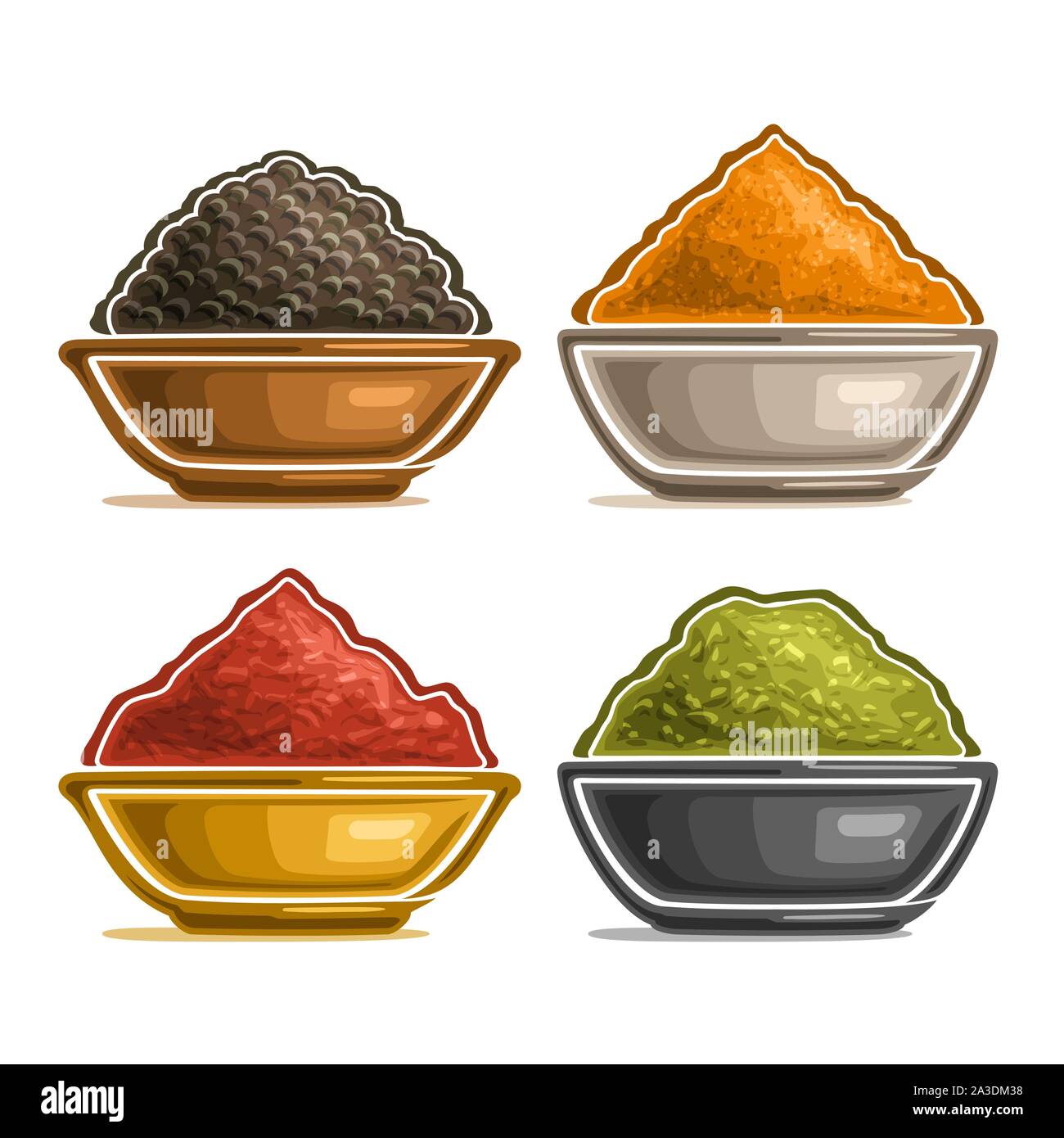 Chili pepper bowl icon Stock Vector Images - Alamy